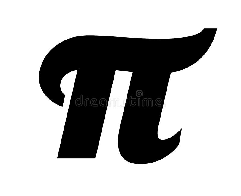 Pi Symbol. Black and White Vector Image Stock Vector - Illustration of ...