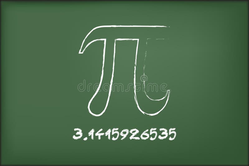PI Symbol on Green Chalkboard Stock Illustration - Illustration of ...