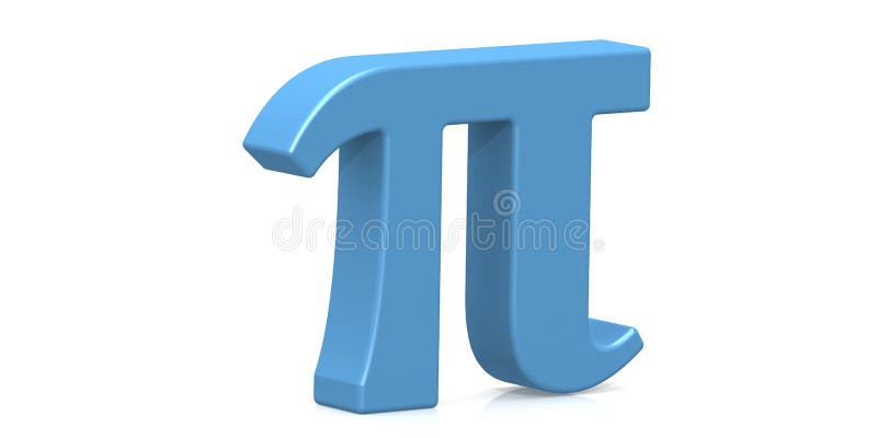 Pi Symbol Isolated on White Background Stock Illustration ...