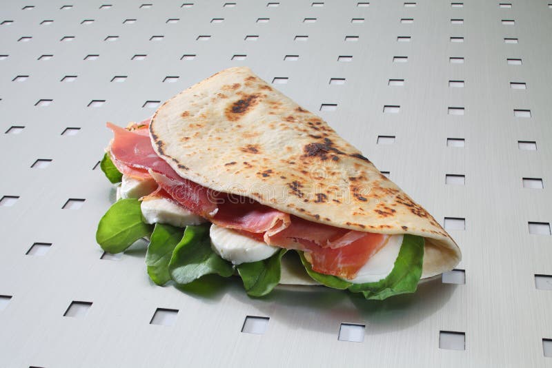 Piadina stock image. Image of white, restaurant, delicious - 46462999