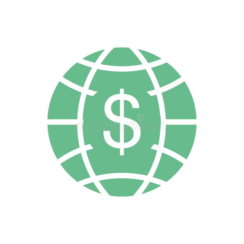 Pianeta Con Il Simbolo Dei Soldi Illustrazione Vettoriale ...