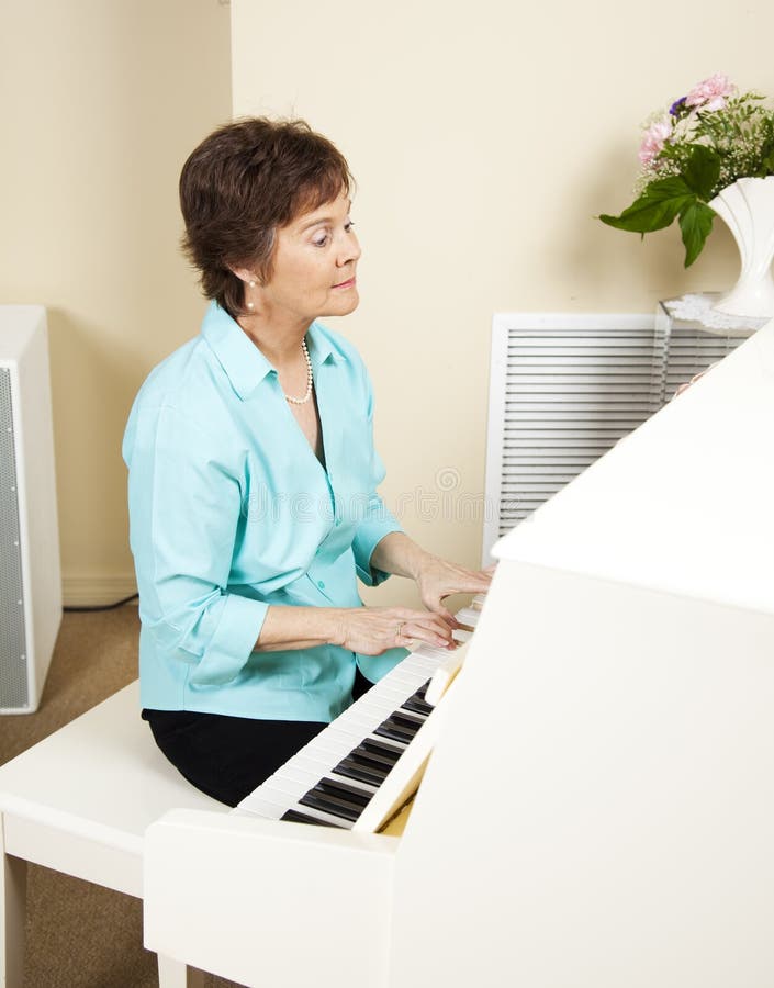 Pianist Playing Church Hymns Stock Photo - Image of performing ...