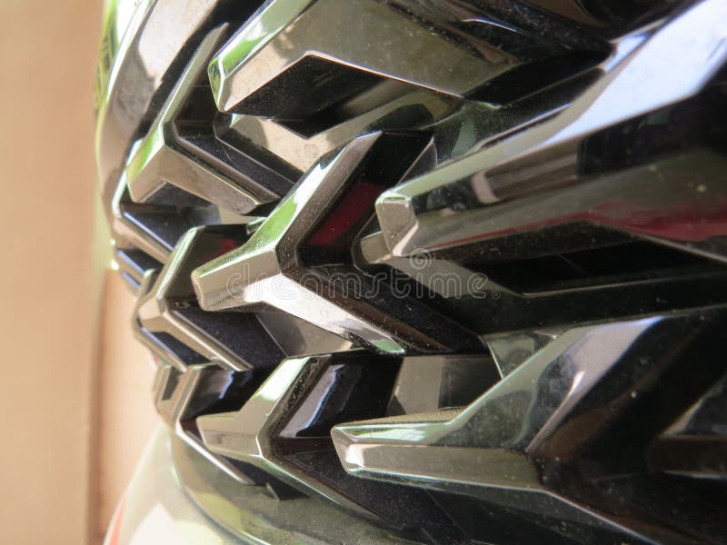 Piano Black Finish Triangular Design in Car Stock Image - Image of ...