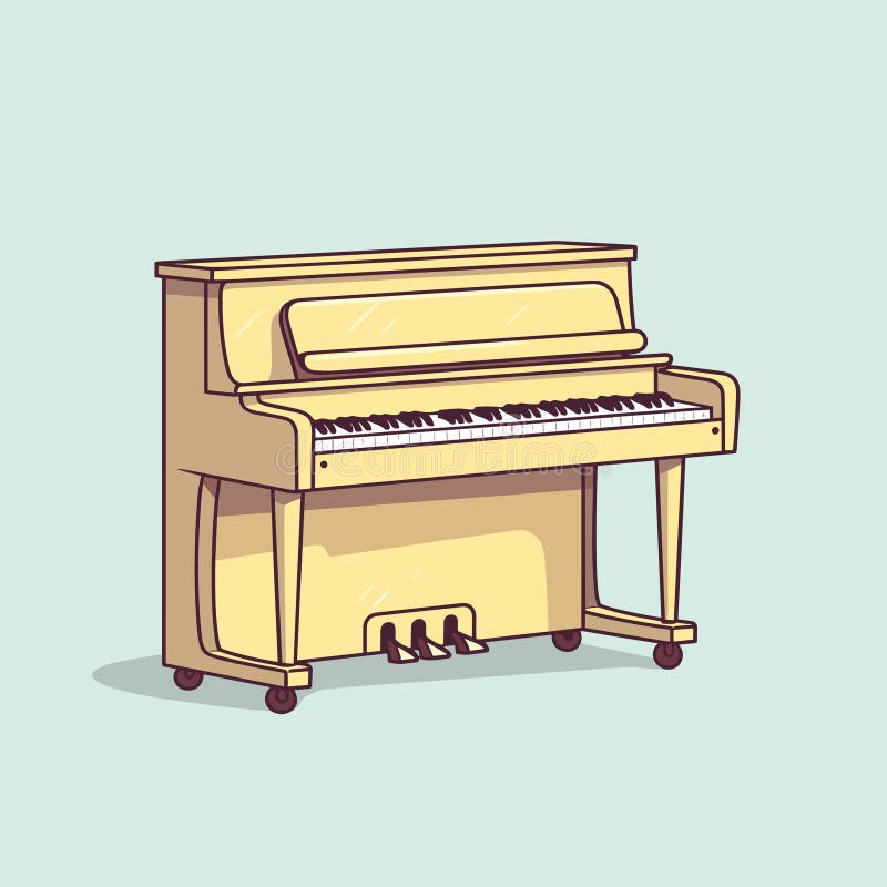 Vector Illustration of a Piano in Cartoon Style Stock Illustration ...