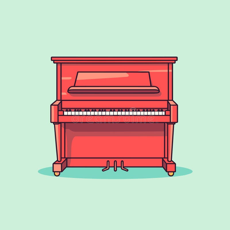 Vector Illustration of a Piano in Cartoon Style Stock Vector ...