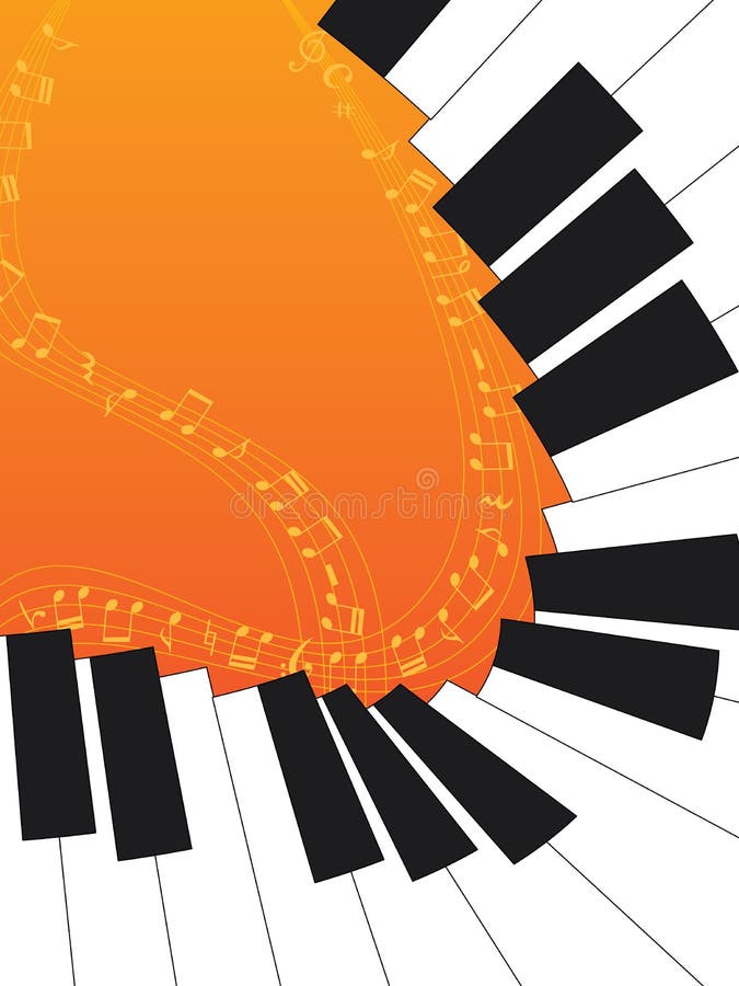 Piano curve orange stock vector. Illustration of color - 41684891