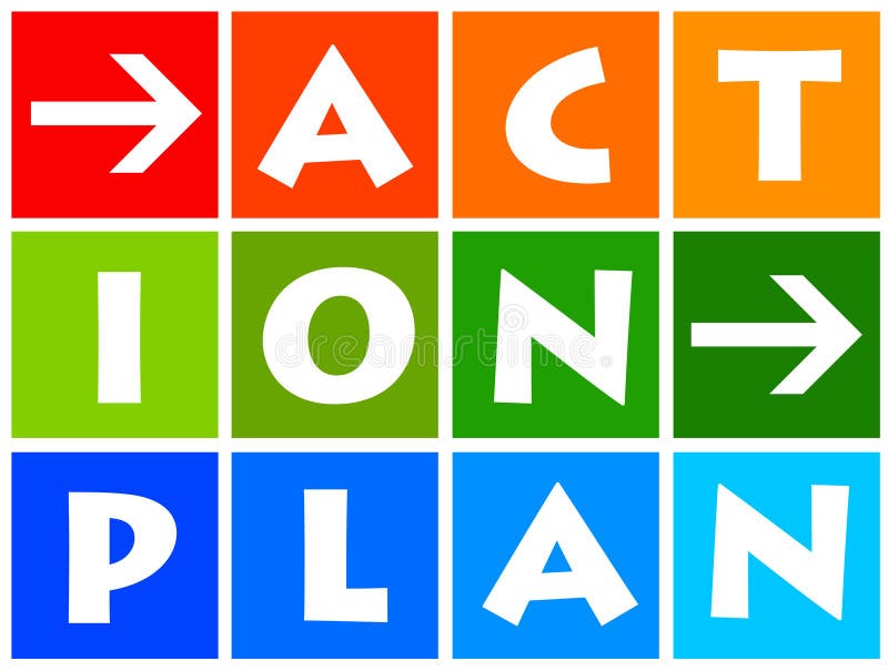 Piano d'azione illustrazione di stock. Illustrazione di ambizioso ...