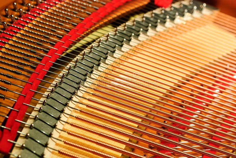 Inside a grand piano stock photo. Image of details, keys - 13595148