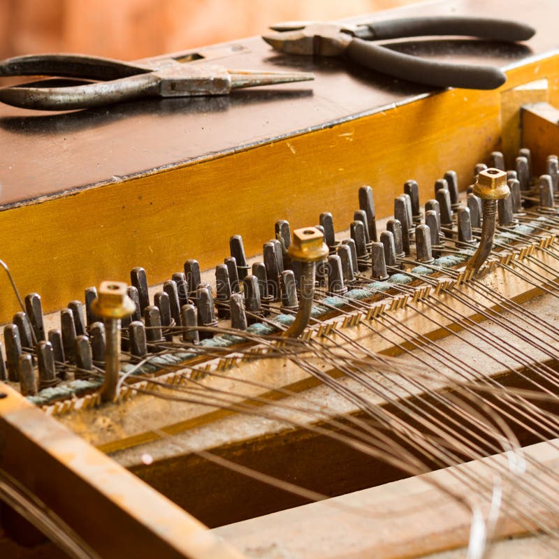 Piano disassemble stock image. Image of tighten, dirty - 56602501