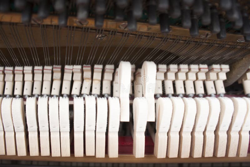 Inside Of A Piano Mechanism Stock Image - Image of design, macro: 40702957