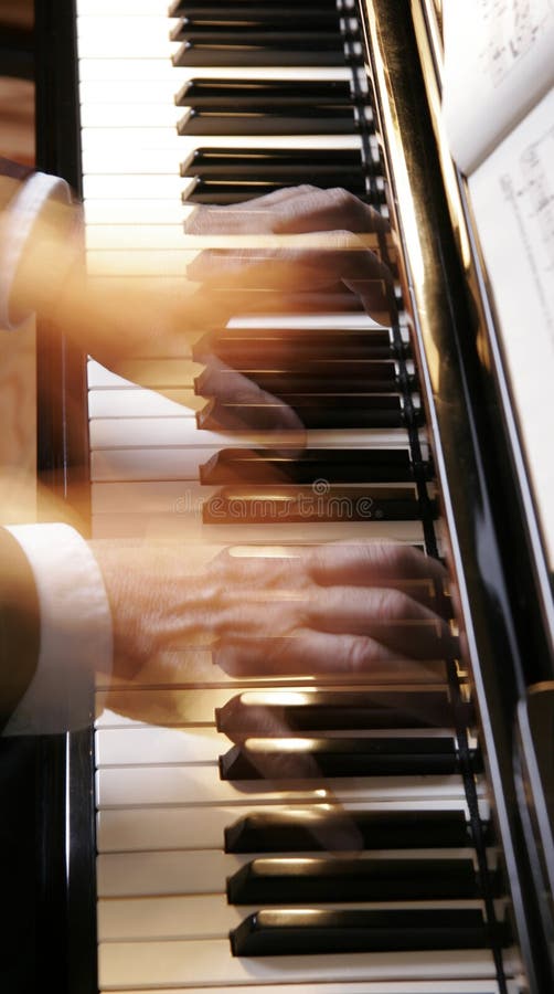 Piano Hands Slow Motion stock photo. Image of emergence - 118538726