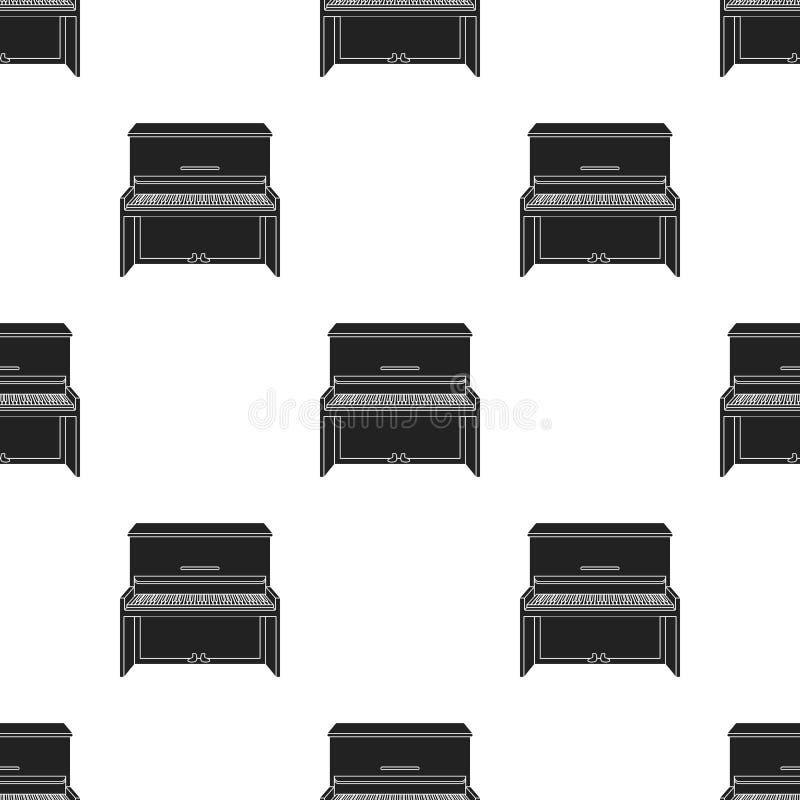 Piano Icon in Black Style Isolated on White Background. Musical ...