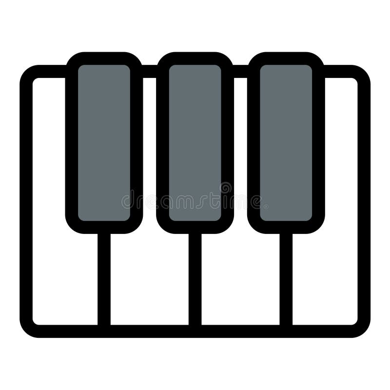 Piano Icon Classical Harmony in Flat Line Color Style Stock Vector - Illustration of color ...