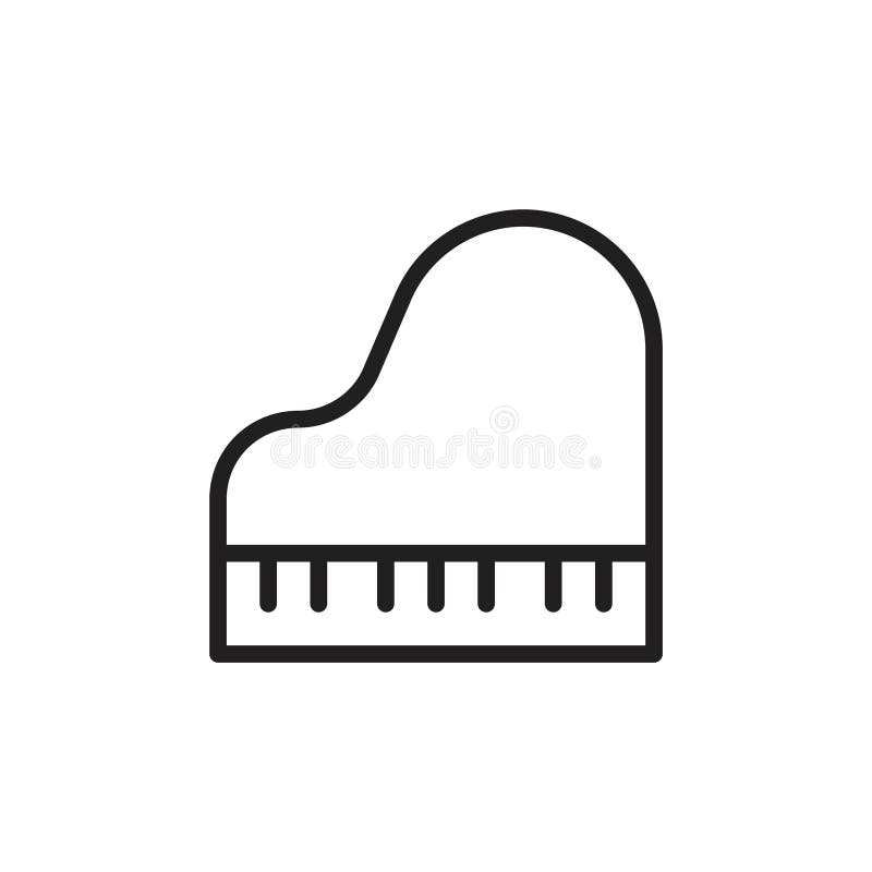 Piano Icon Flat Line Illustration Stock Vector - Illustration of symbol ...