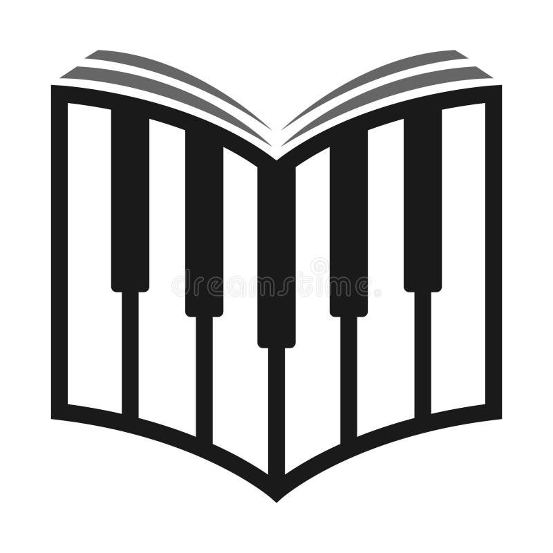 Piano icon logo desain stock vector. Illustration of instrument - 332888382