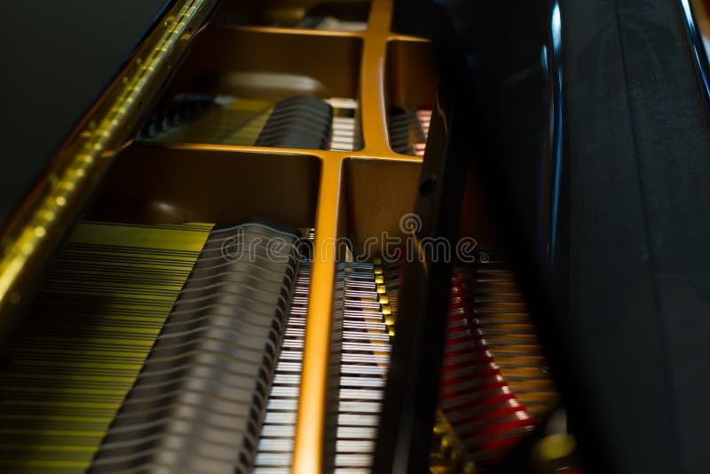 Piano inside stock image. Image of detail, grand, hymnal - 50047309