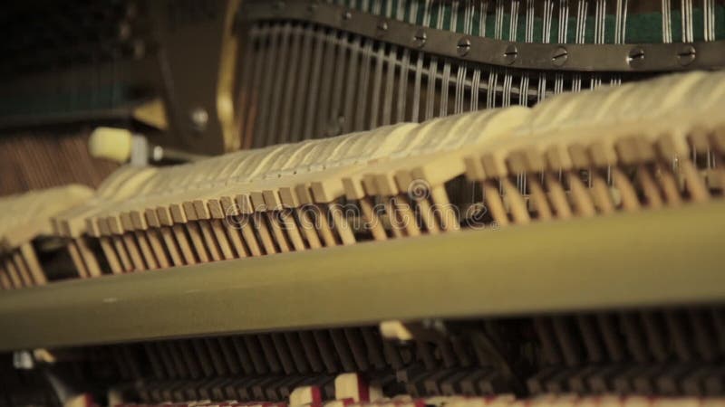 Piano Inside, Internal Structure of Piano, Hammers and Keys. Stock ...
