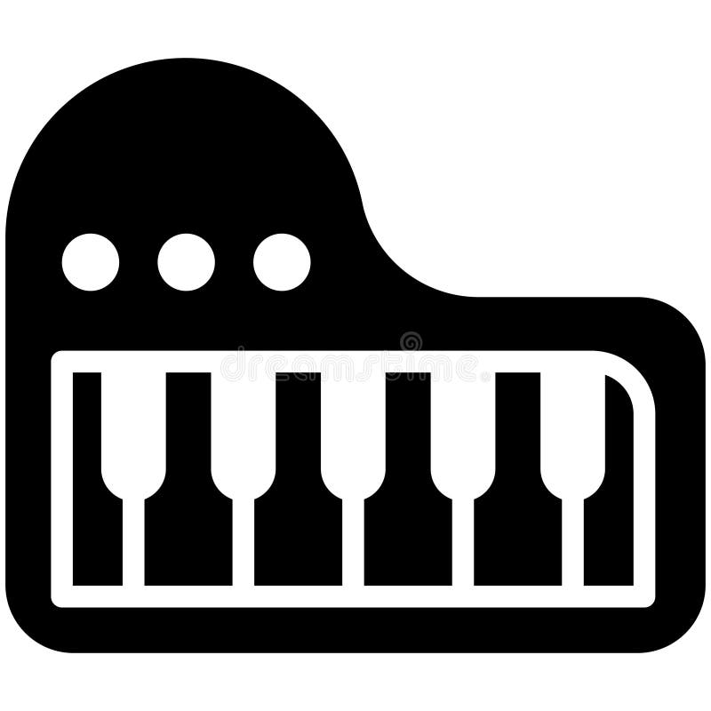Piano, , Music Instrument Flat Line Icon Stock Vector - Illustration of ...