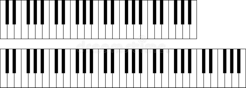 Piano Key, Keyboard. Piano. Musical Instrument. Synthesizer. Vector ...