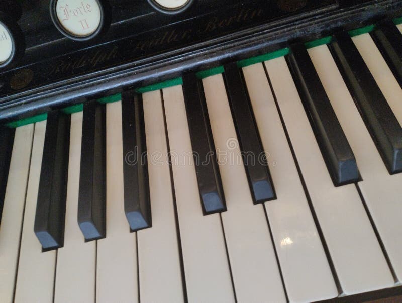 Piano Keyboard, Antique Musical Instrument, Harmonium Stock Photo ...