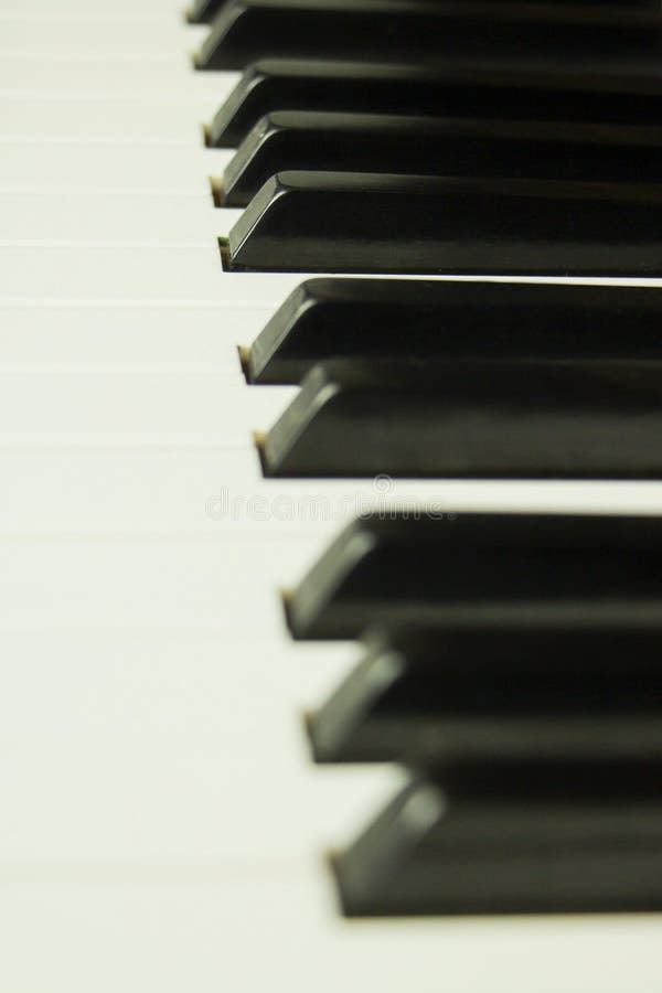 Piano Keyboard Background with Selective Focus. Warm Color Toned Image ...