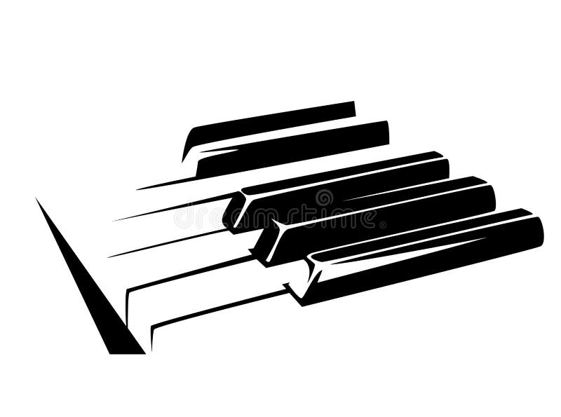 Piano Keyboard Black Vector Design Stock Vector - Illustration of ...