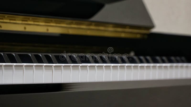 Piano Keyboard with Close-up Shot Stock Photo - Image of technology ...