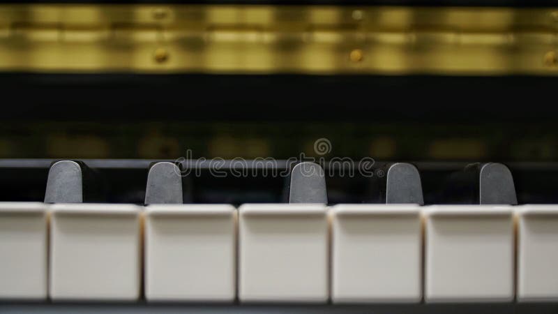 Piano Keyboard with Close-up Shot Stock Photo - Image of white, black ...