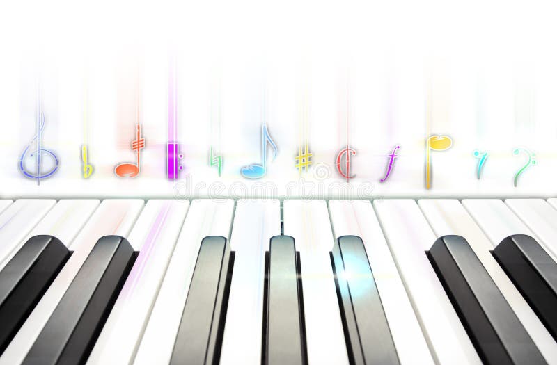 Piano Keyboard for Composing Music Stock Illustration - Illustration of ...