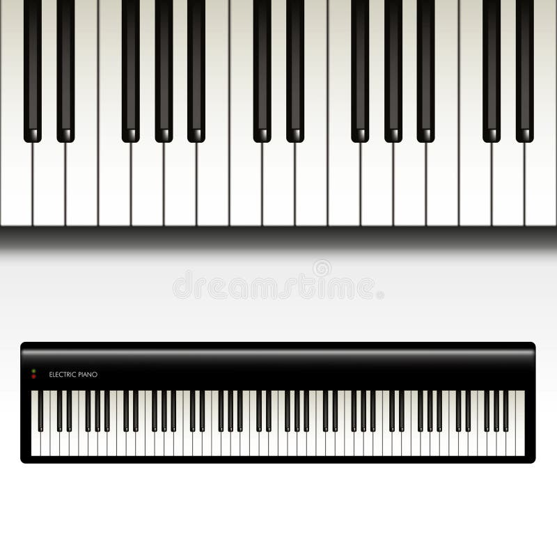 Piano Keyboard Vector. Realistic Isolated Illustration. Musical Piano ...