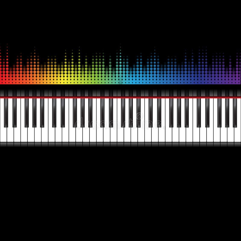 Piano Keyboard with Equaliser Stock Vector - Illustration of musical ...