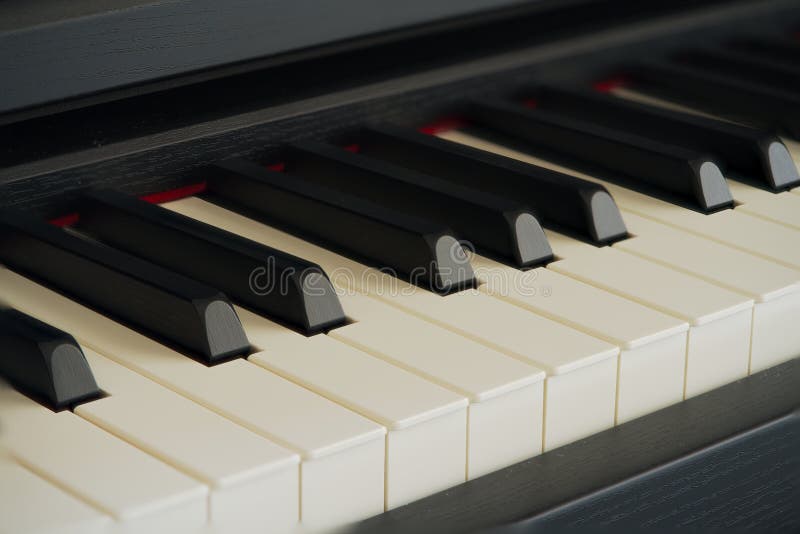 Piano Keyboard Fragment, Classical Music Stock Image - Image of desk ...