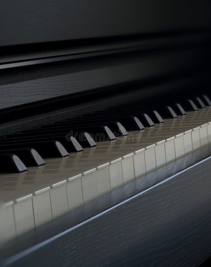 Piano Keyboard Fragment, Classical Music Stock Image - Image of coffee ...