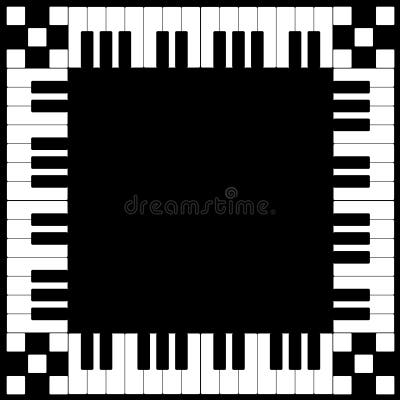 Piano Keyboard Frame stock vector. Illustration of entertainer - 8429925
