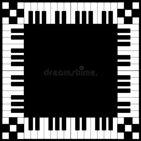 Piano Keyboard Frame stock vector. Illustration of entertainer - 8429925
