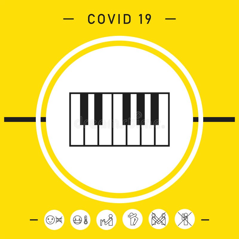 Piano Keyboard Icon. Graphic Elements for Your Design Stock Vector ...