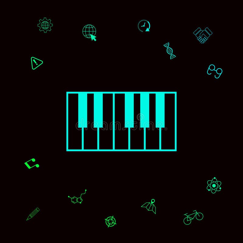 Piano Keyboard Icon . Graphic Elements for Your Designt Stock Vector ...