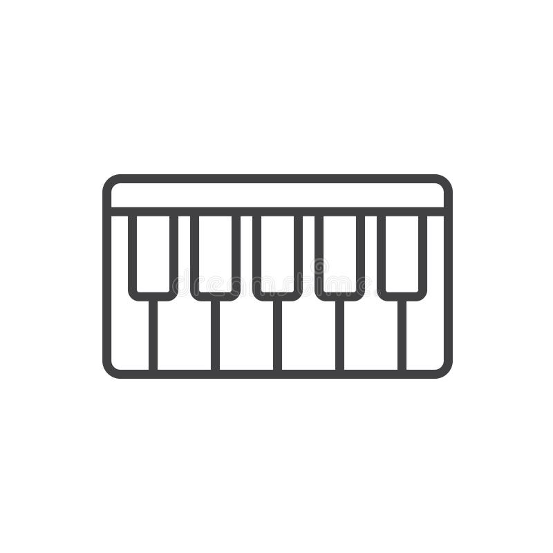 Piano Keyboard Icon - Musical Instrument Icon Stock Illustration ...