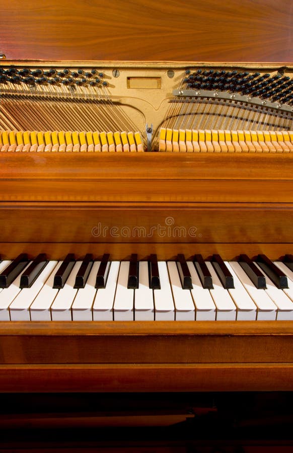 Piano Keyboard and Insides stock image. Image of parts - 2356159