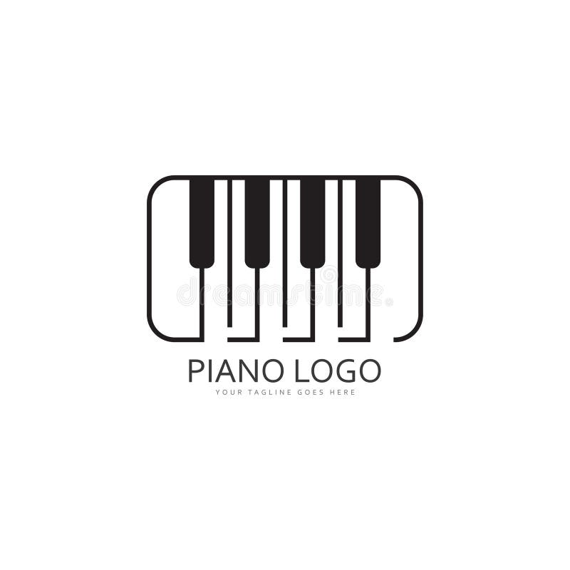 Piano Keyboard Logo Design Vector Template Stock Vector - Illustration ...
