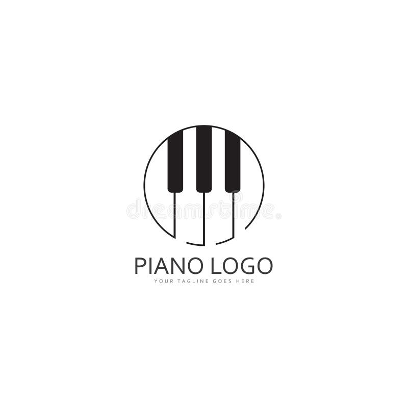 Piano Keyboard Logo Design Vector Template Stock Vector - Illustration ...