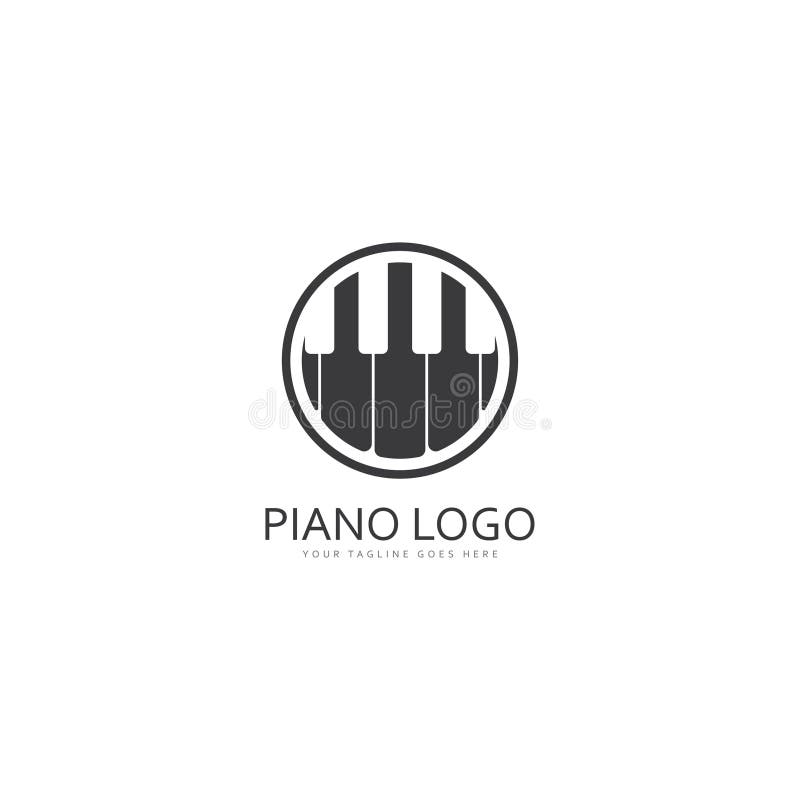 Piano Keyboard Logo Design Vector Template Stock Vector - Illustration ...