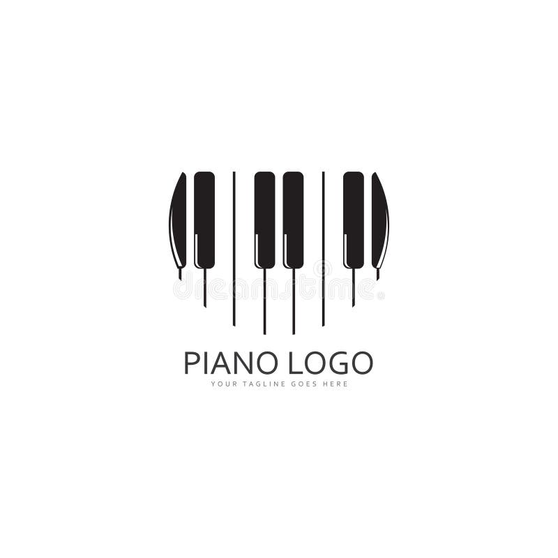 Piano Keyboard Logo Design Vector Template Stock Vector - Illustration ...