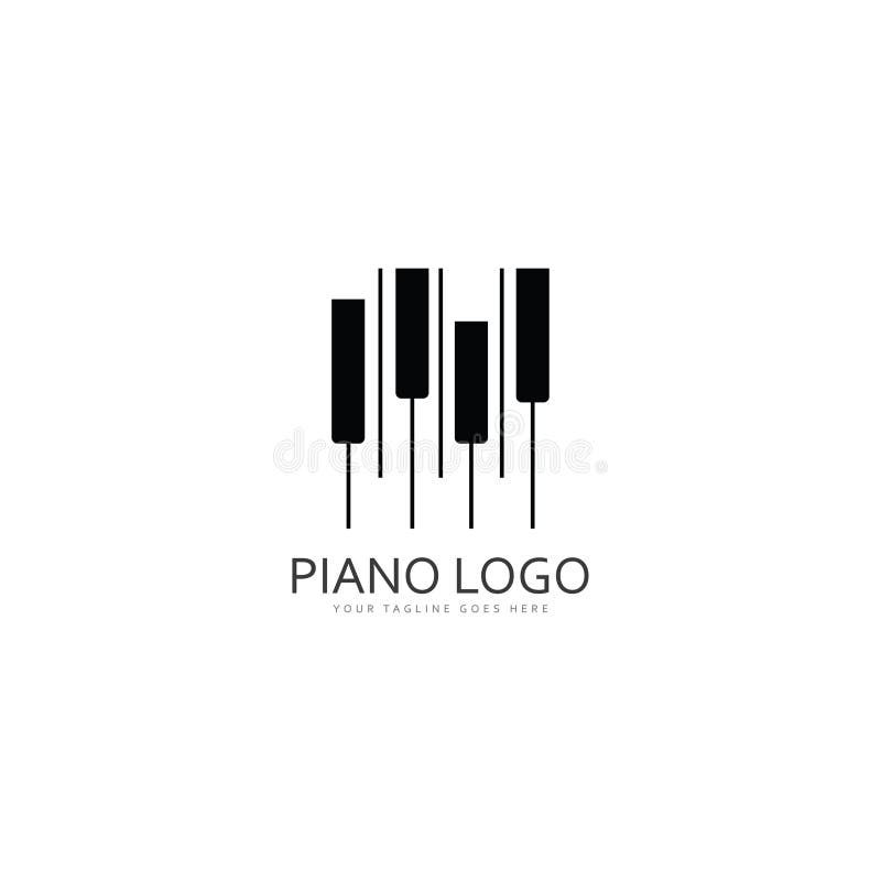 Piano Keyboard Logo Design Vector Template Stock Vector - Illustration ...