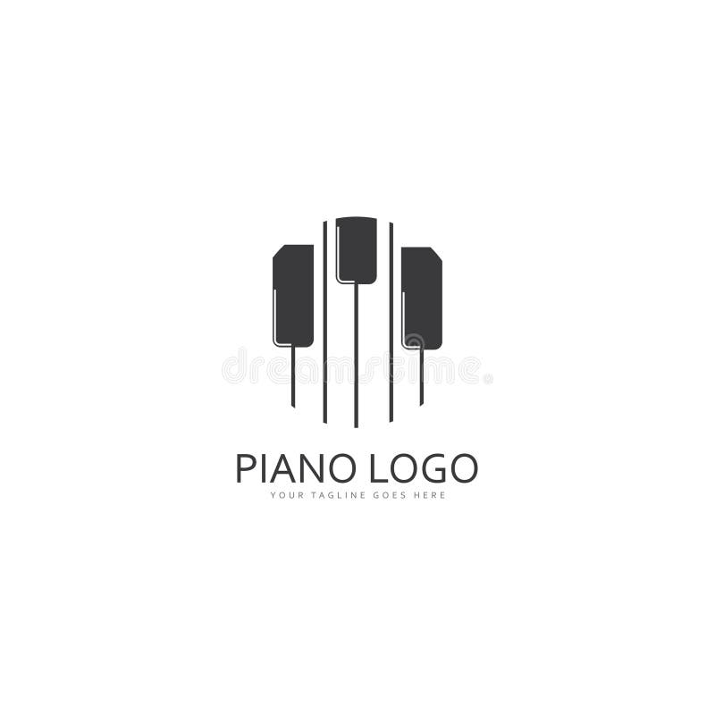 Piano Keyboard Logo Design Vector Template Stock Vector - Illustration ...