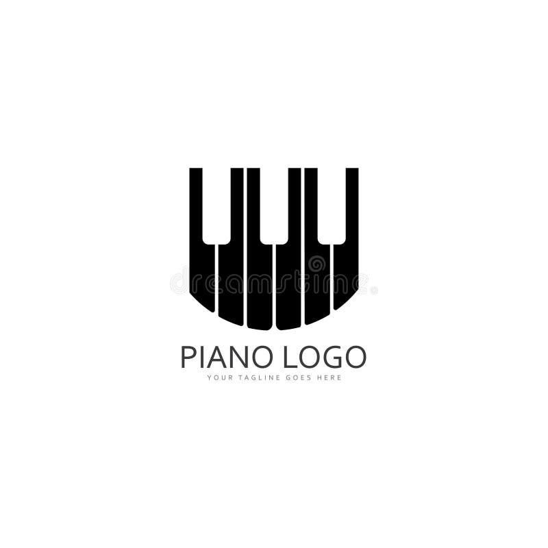 Piano Keyboard Logo Design Vector Template Stock Vector - Illustration ...