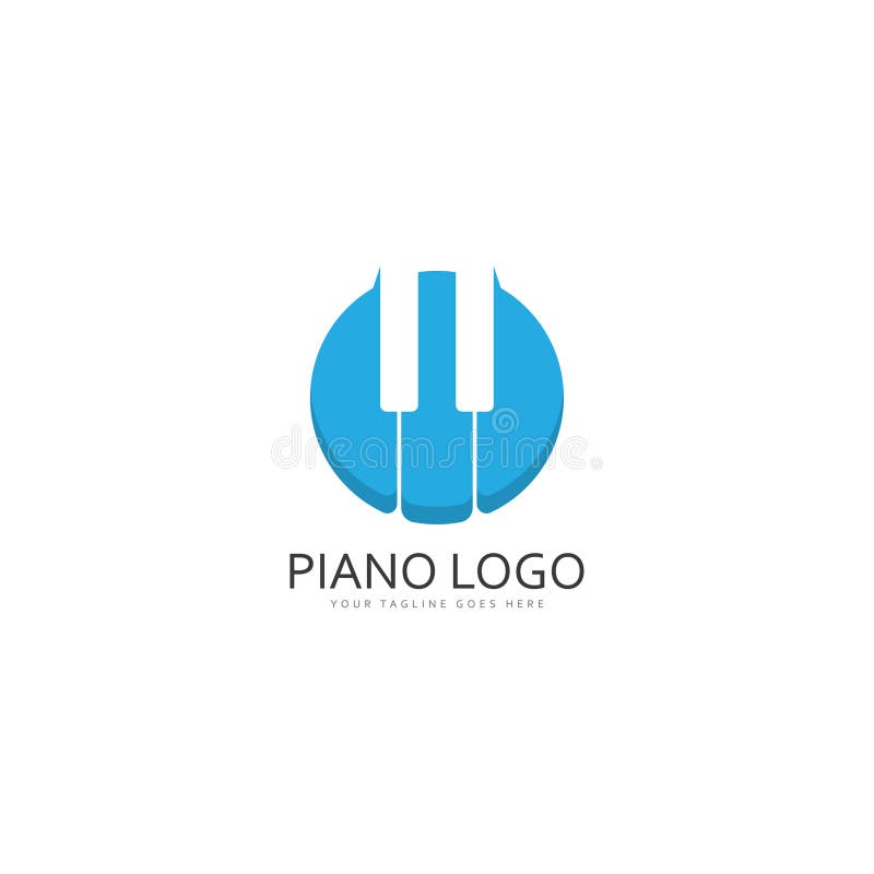 Piano Keyboard Logo Design Vector Template Stock Vector - Illustration ...