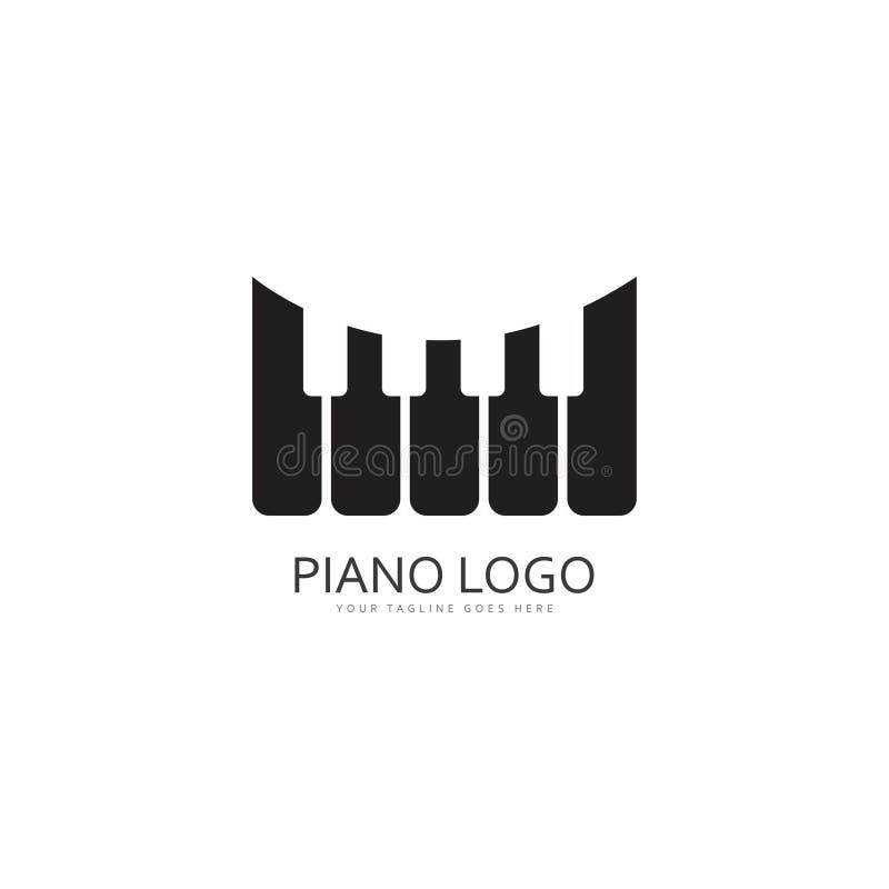 Piano Keyboard Logo Design Vector Template Stock Illustration ...