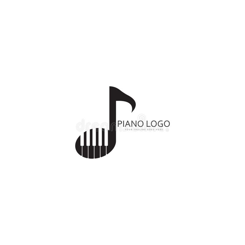 Piano Keyboard Logo Design Vector Template Stock Vector - Illustration ...