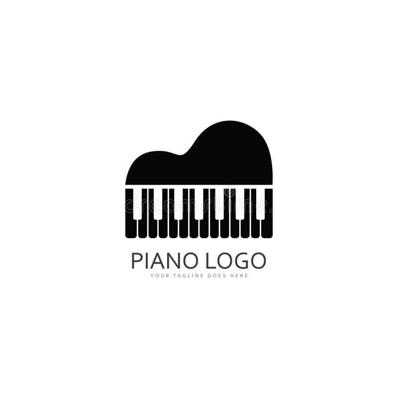 Piano Keyboard Logo Design Vector Template Stock Vector - Illustration ...